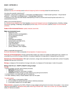 Module 6 - Environmental Science Notes for exam - Module 6 Energy ...