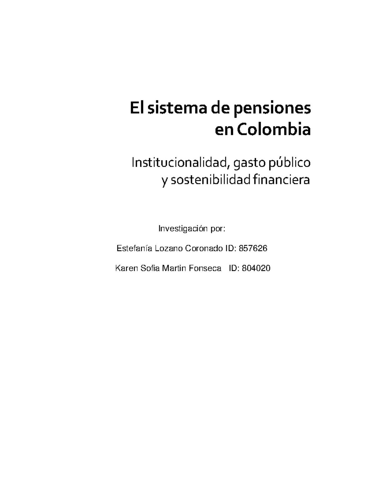 Sistema de penciones en colombia - ISSN 1680- DESARROLLO El sistema de pensiones en Colombia ...