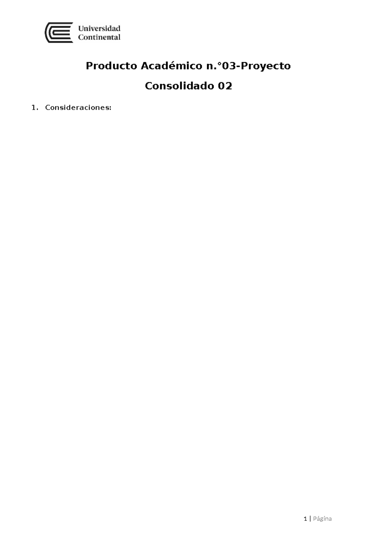 PA Individual U3 - producto academico - Producto Académico n.°03-Proyecto Consolidado 02 1 ...