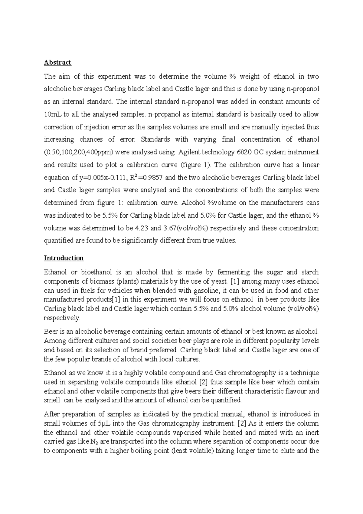 Practical 8 report - Abstract The aim of this experiment was to ...