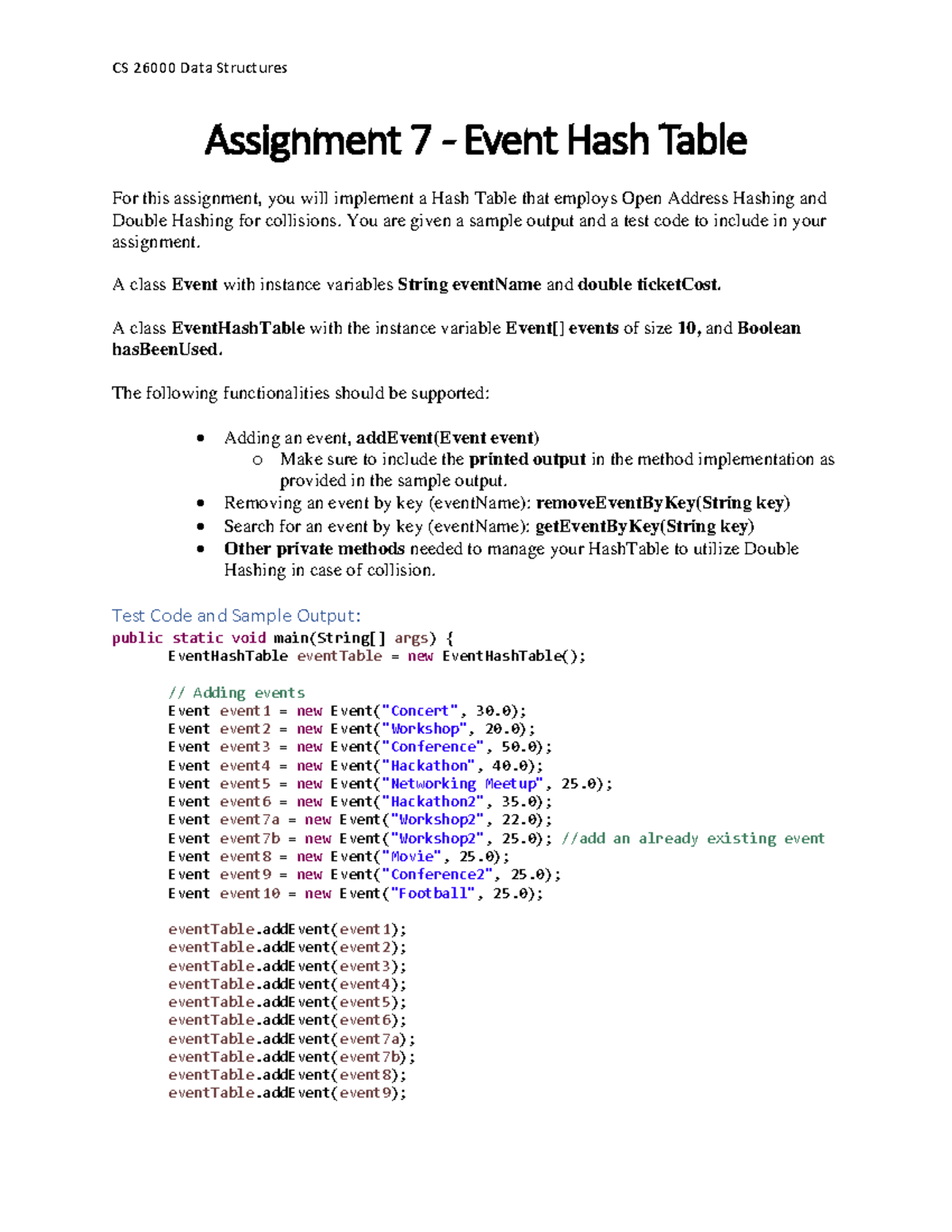 Assignment 7 Gdaf Cs 26000 Data Structures Assignment 7 Event Hash Table For This