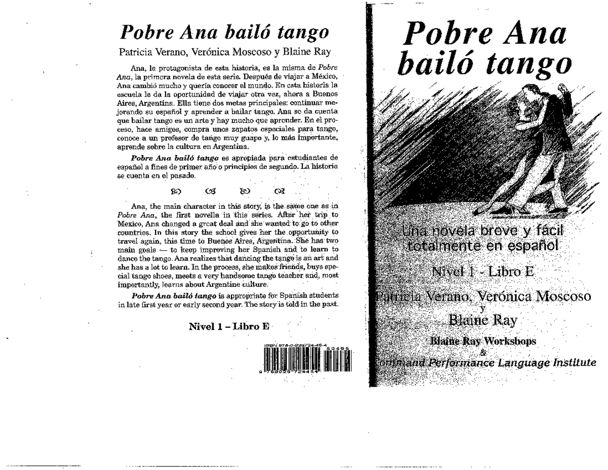 Pobre Ana Bailó Tango Book - ED 780 - Studocu