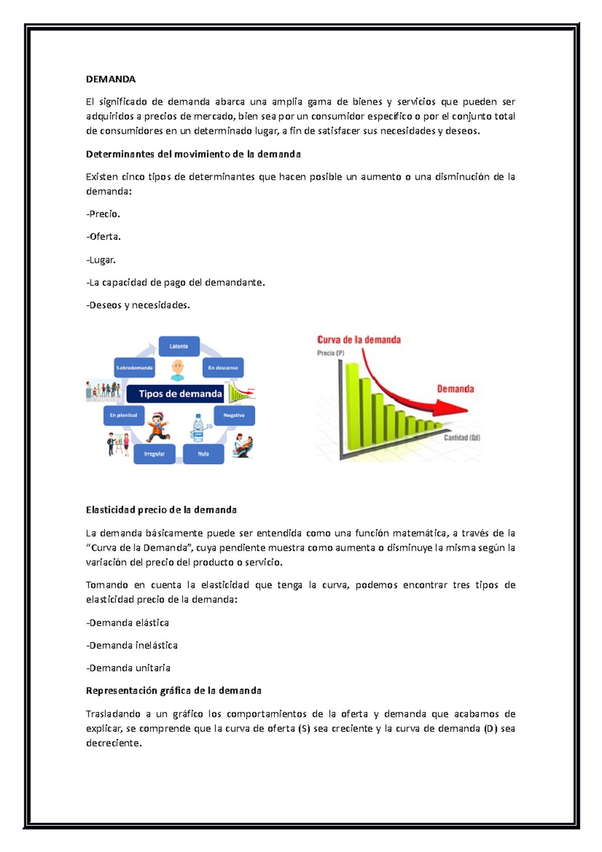 Demanda - UCV - DEMANDA El significado de demanda abarca una amplia ...