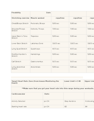 Principles of Cardiovascular Fitness - Part I: Record heart rate as ...