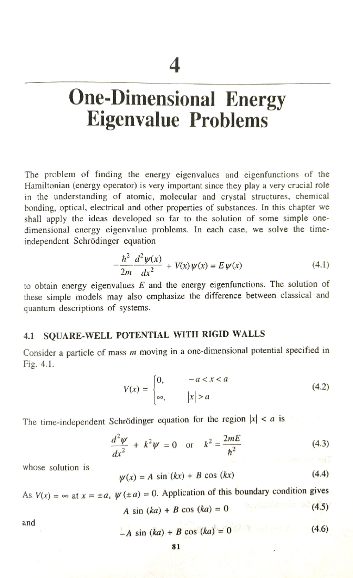 1D square well potential - Atomic Physics - Studocu