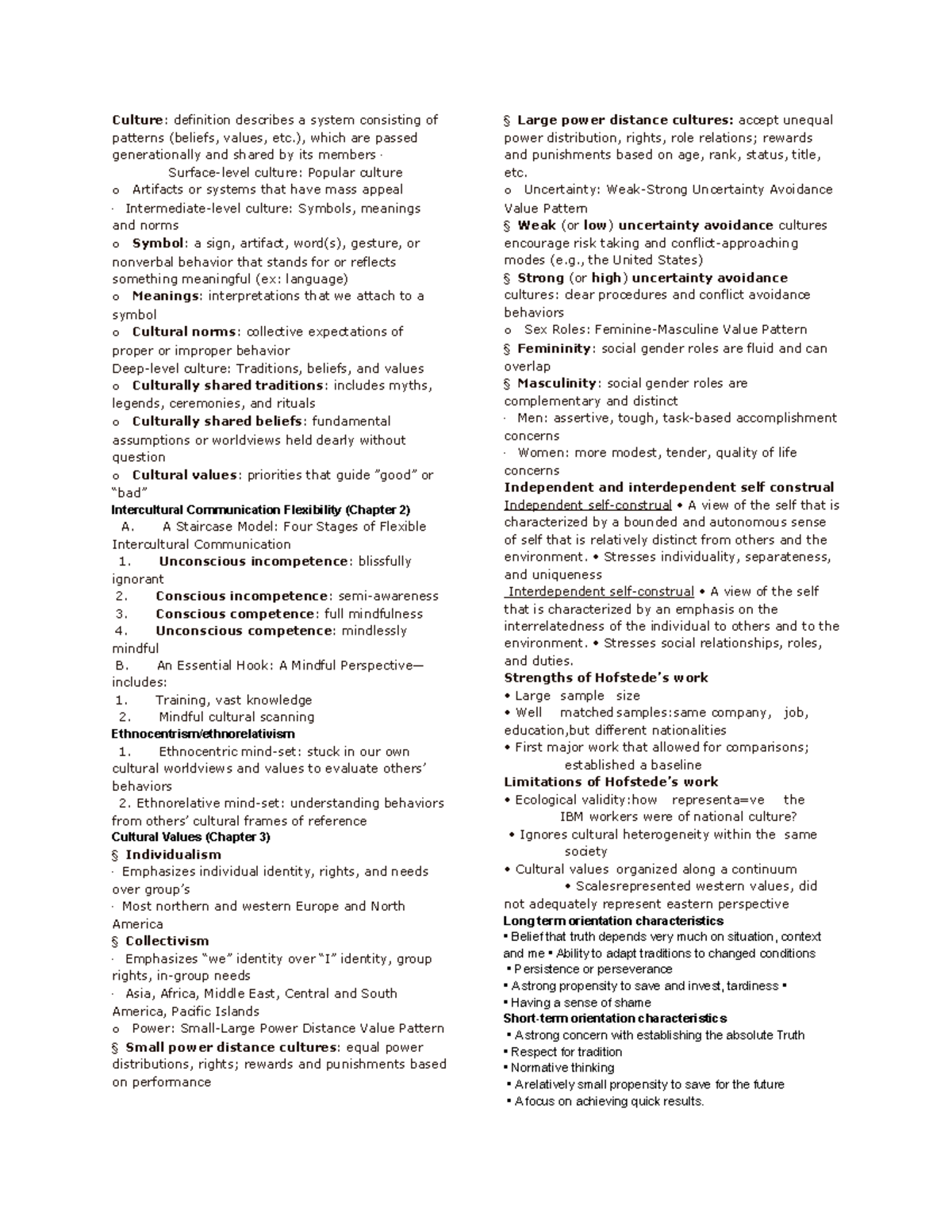 Exam 1 Study Guide - Summary Intercultural Communication - Culture ...