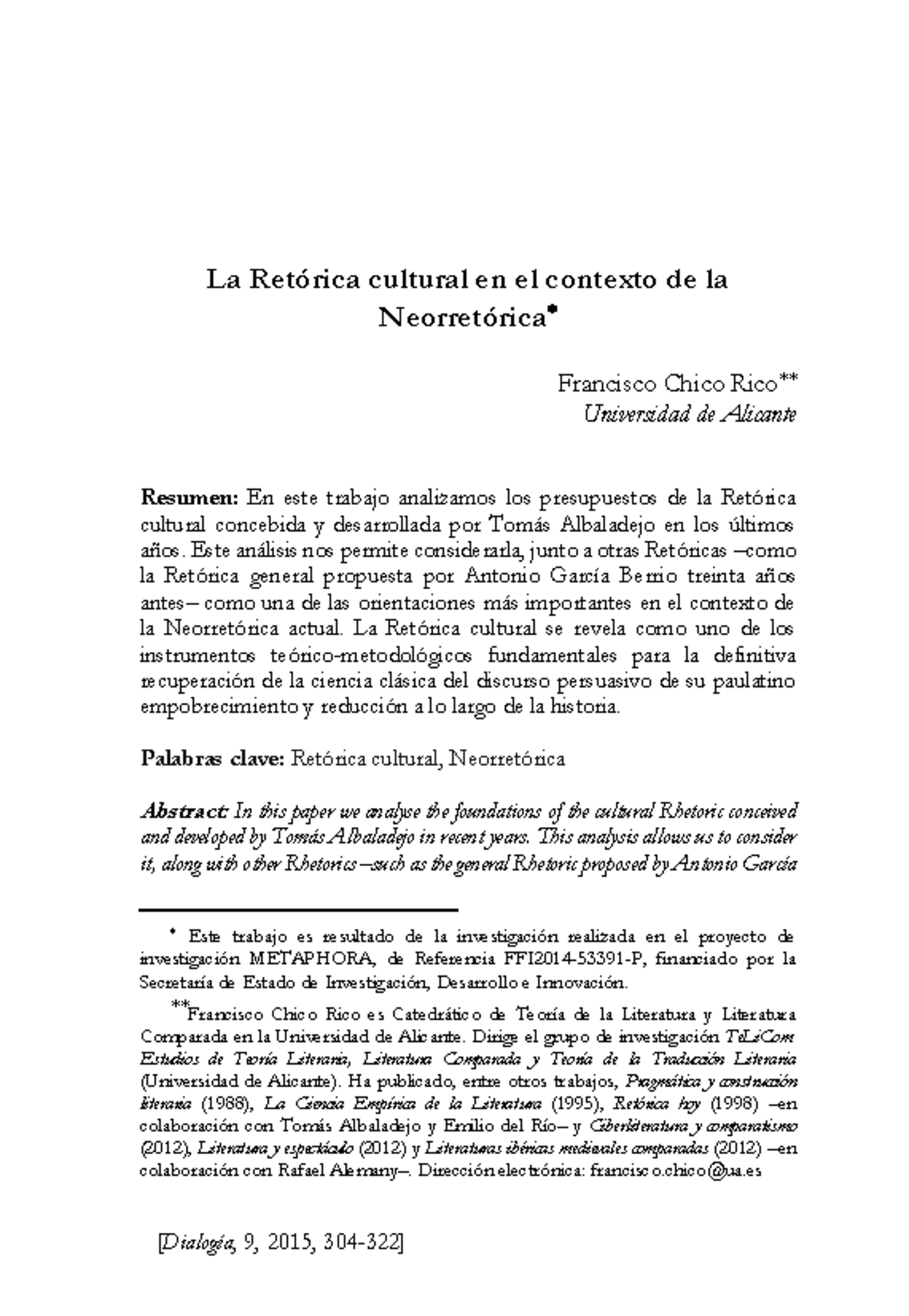 Tarea 2. La Retórica cultural en el contexto de la Neorretórica - La ...