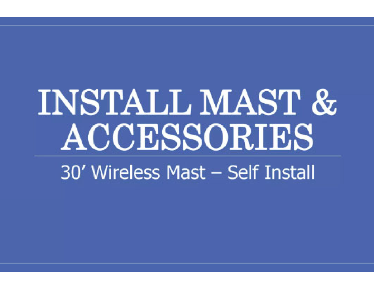 Mast Installation - Computer Fundamentals & Programming - Studocu