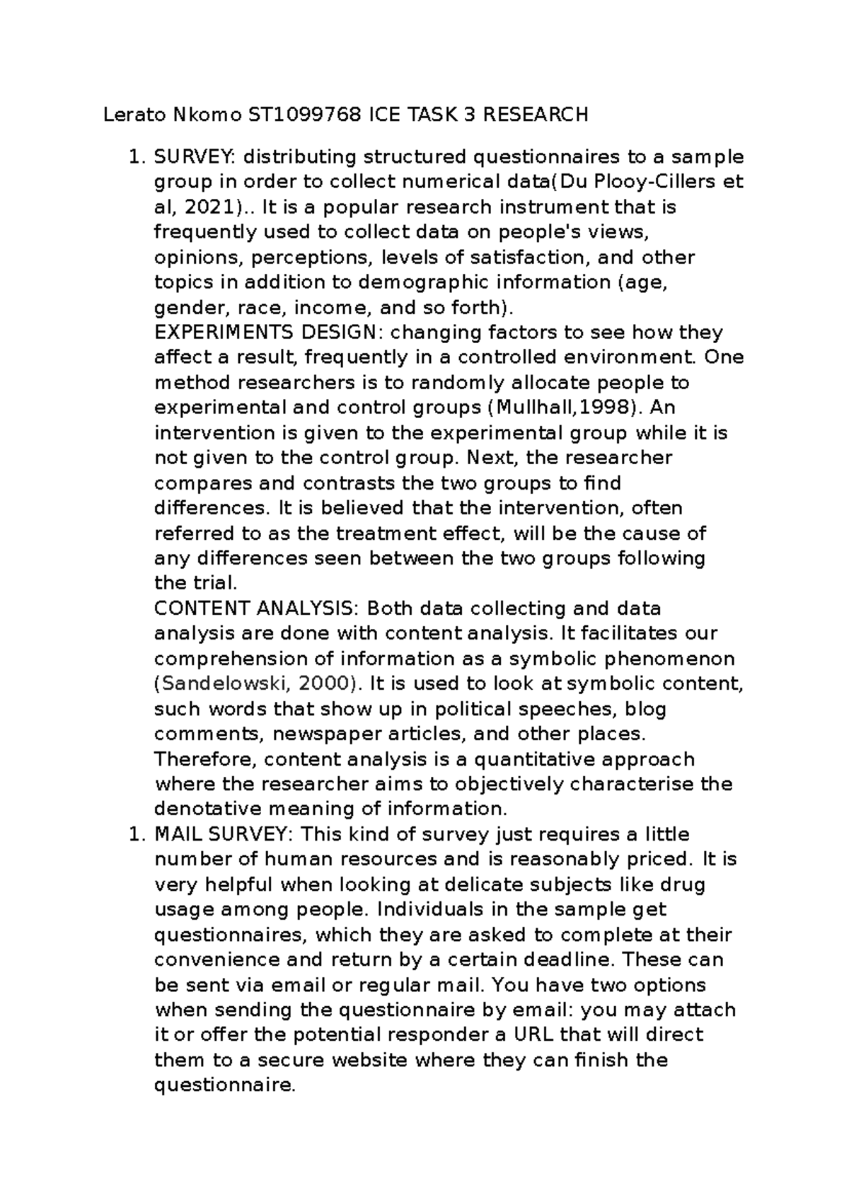 INER Research ICE TASK 3 - Lerato Nkomo ST1099768 ICE TASK 3 RESEARCH 1 ...