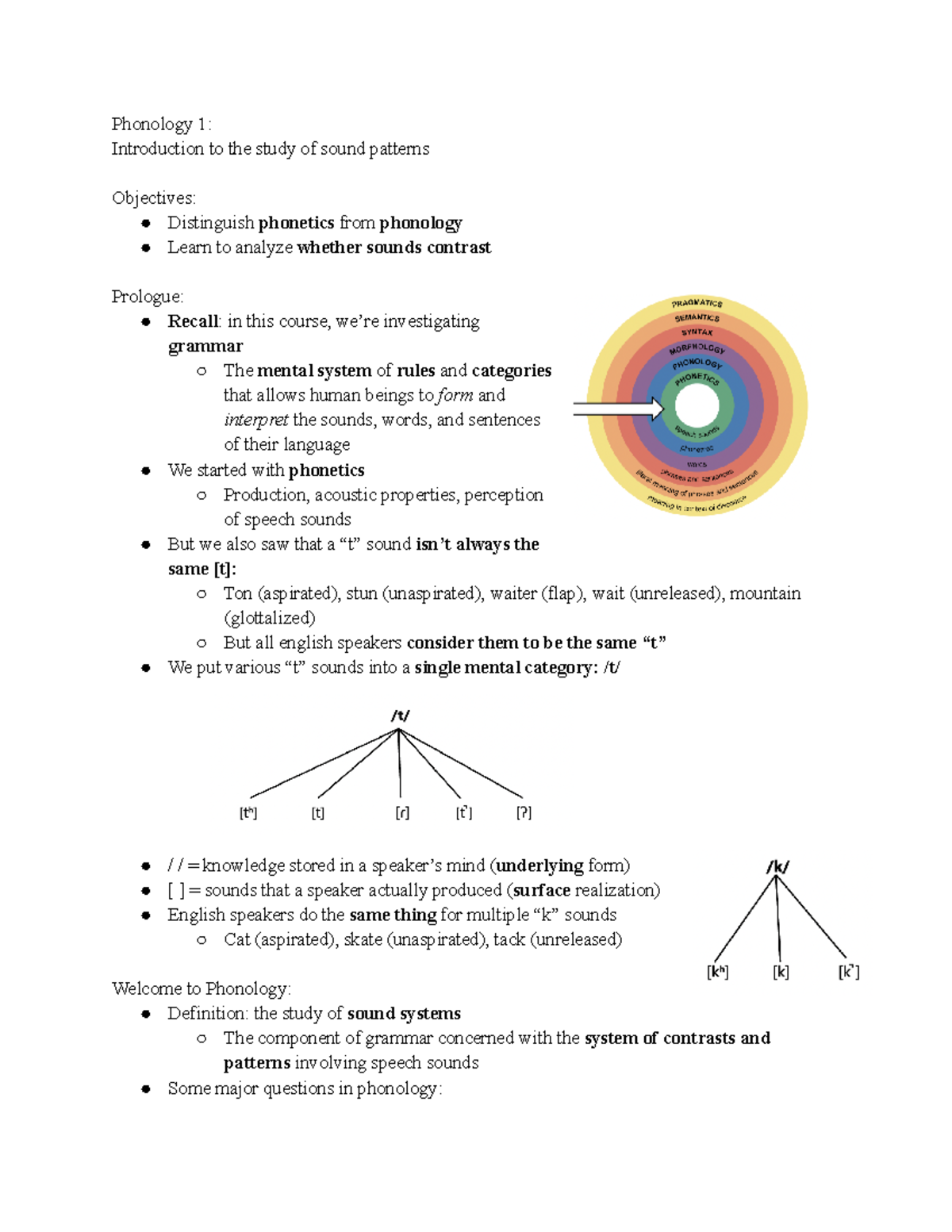 Phonology Lecture - Phonology 1: Introduction to the study of sound ...