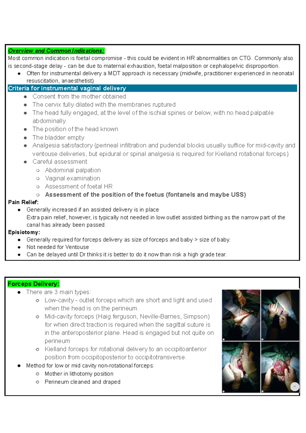 Instrumental Delivery and Caesarean - Overview and Common Indications ...