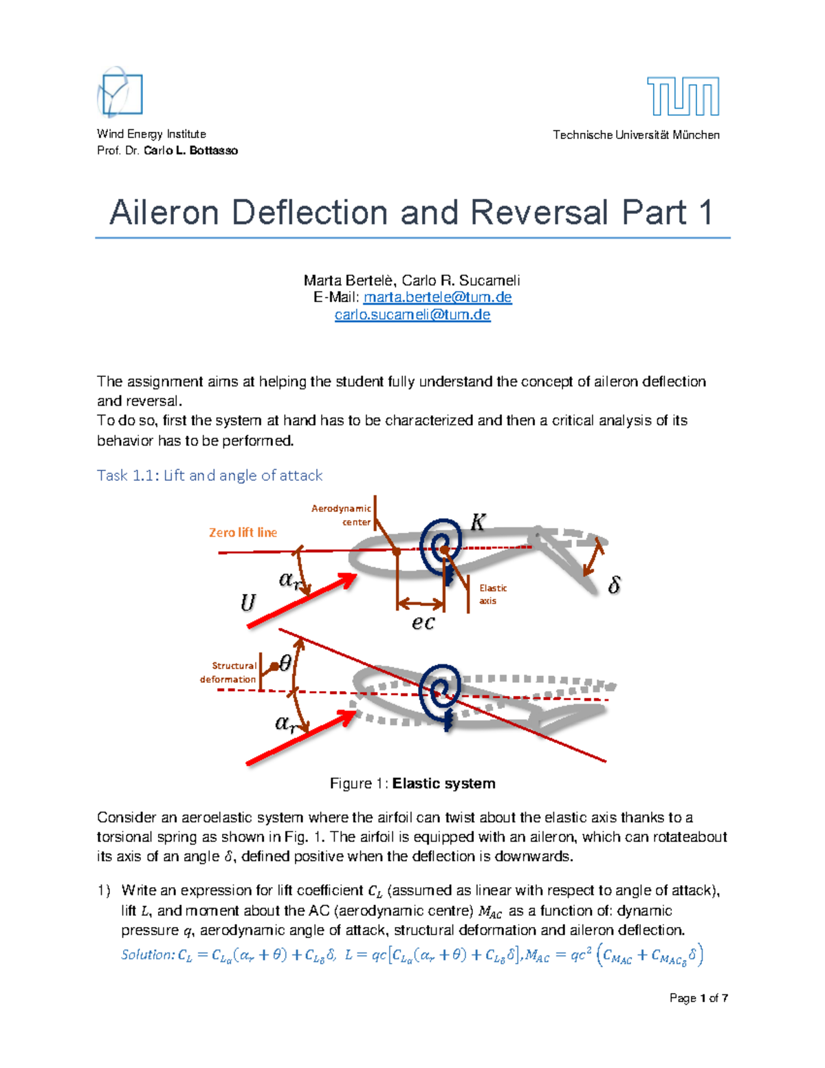 Exercise 02 Part1 Aileron Deflection solutions - Prof. Dr. Carlo L ...