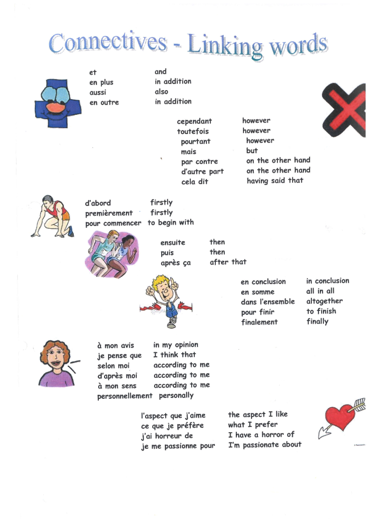 Connecteurs Logiques - Connecters in French - ••., et en plus aussi en ...