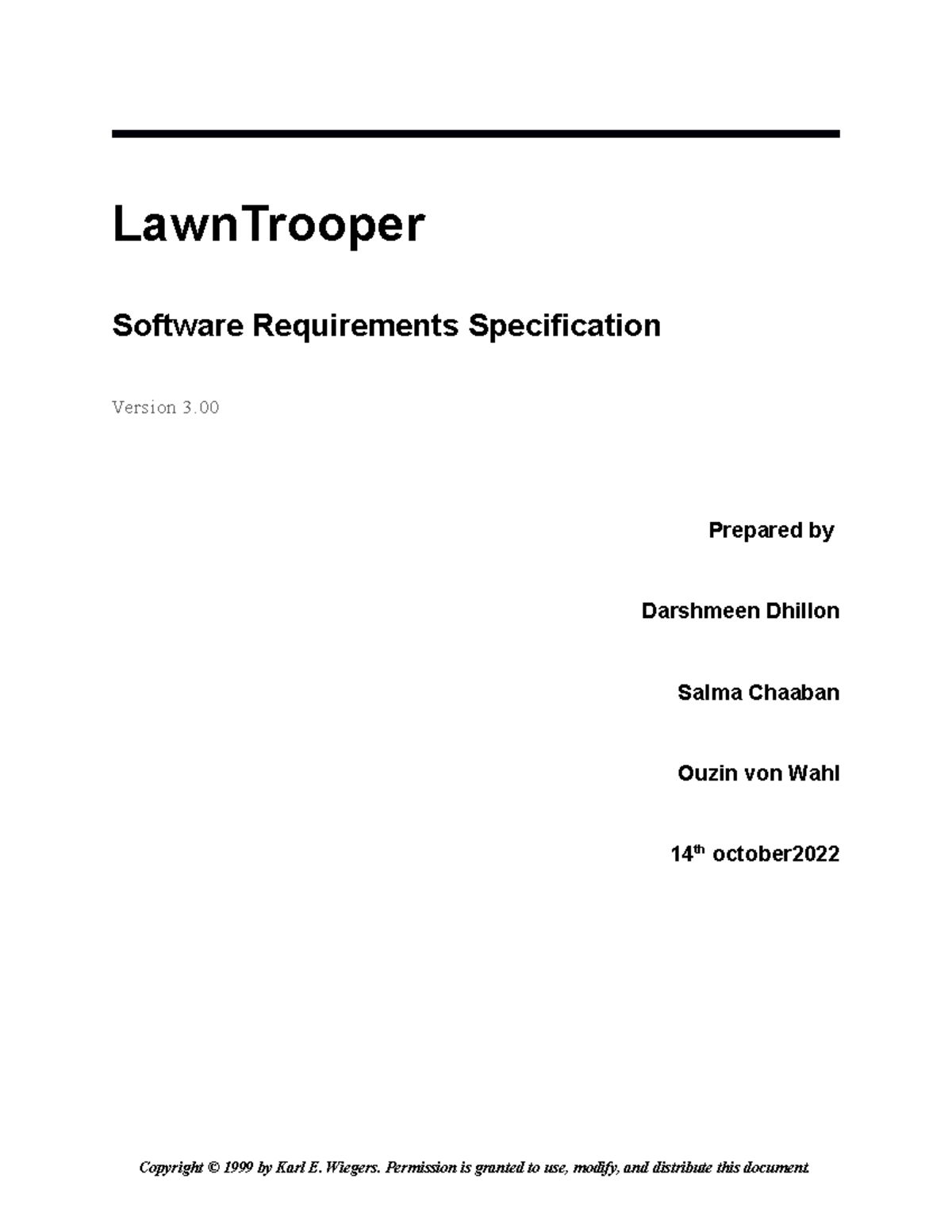 COMP 246—Lawn Trooper-Part B – Software Design Document - LawnTrooper ...