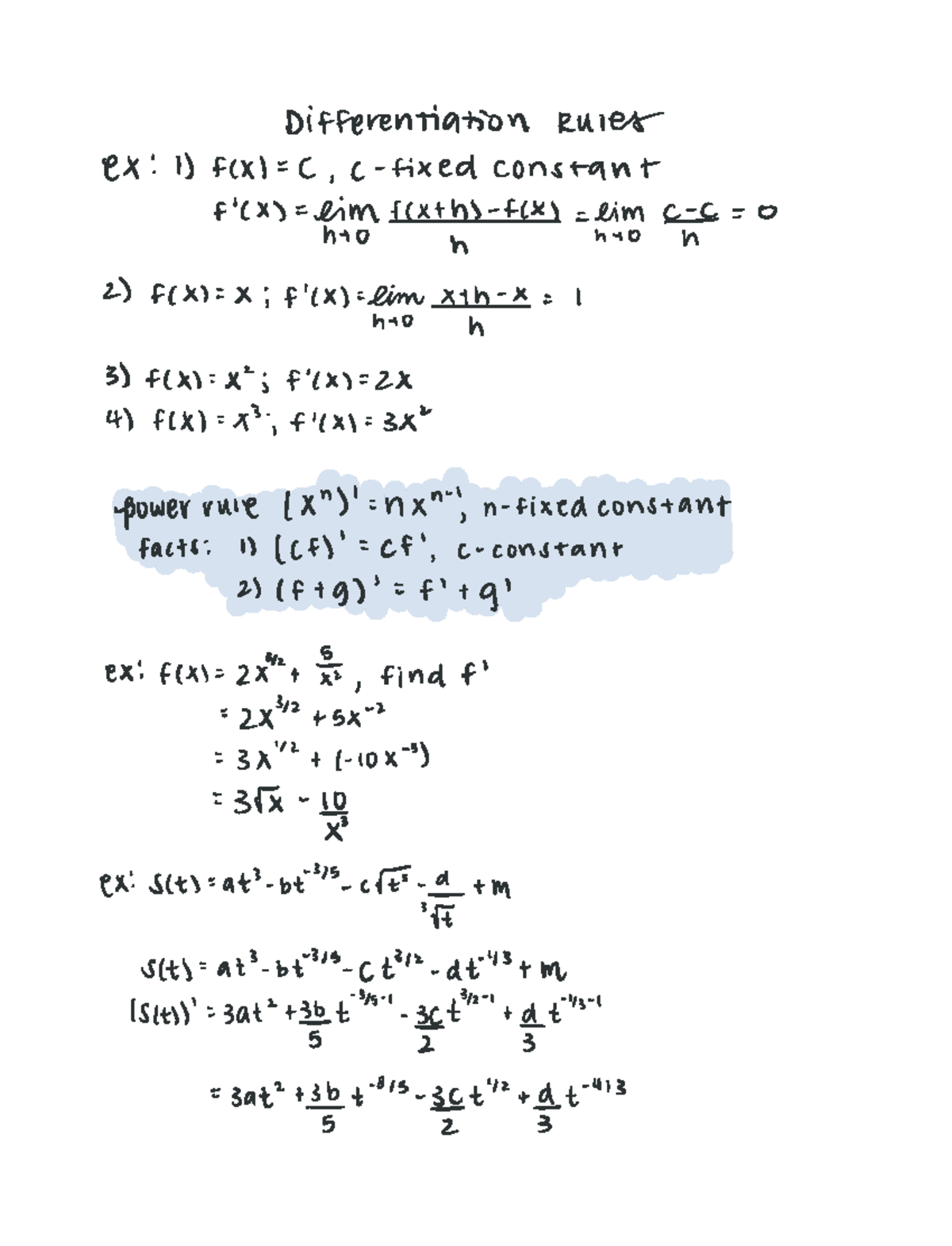 Note Sep 14, 2020 - Differentiation rules - Differentiation Rules EX 1 ...