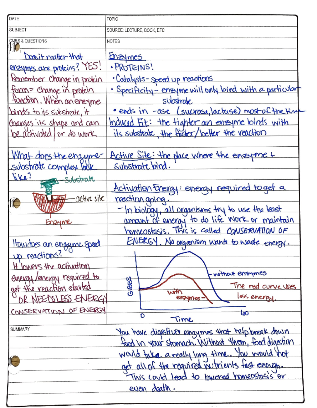 Energy Cornell Notes - idk - DATE TOPIC SUBJECT SOURCE: LECTURE, BOOK ...