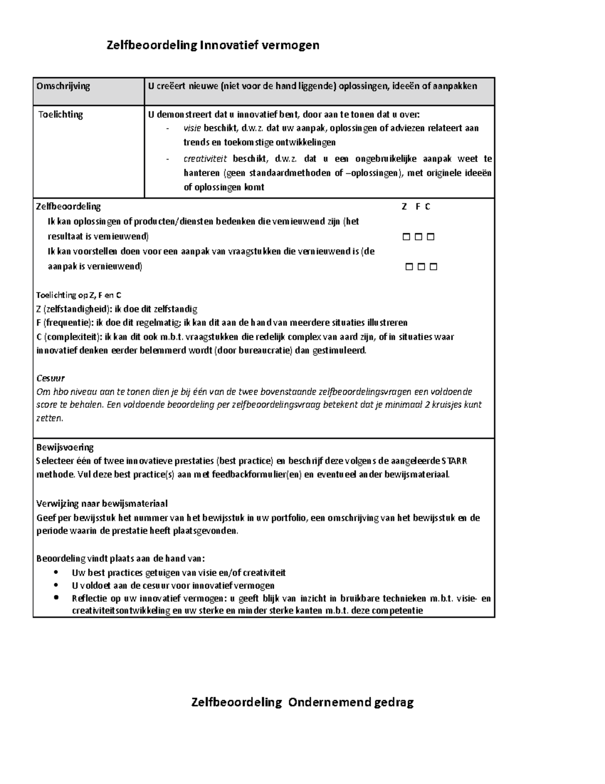 Zelfbeoordelingsformulieren-inovatief - Zelfbeoordeling Innovatief ...