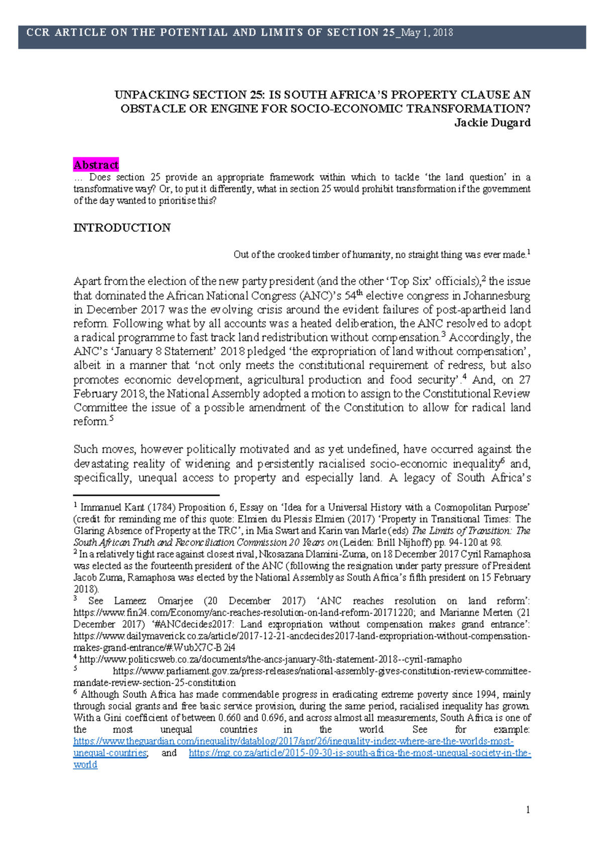 Potenial and Limits of Section 25 CCR - Copy - Copy - UNPACKING SECTION ...