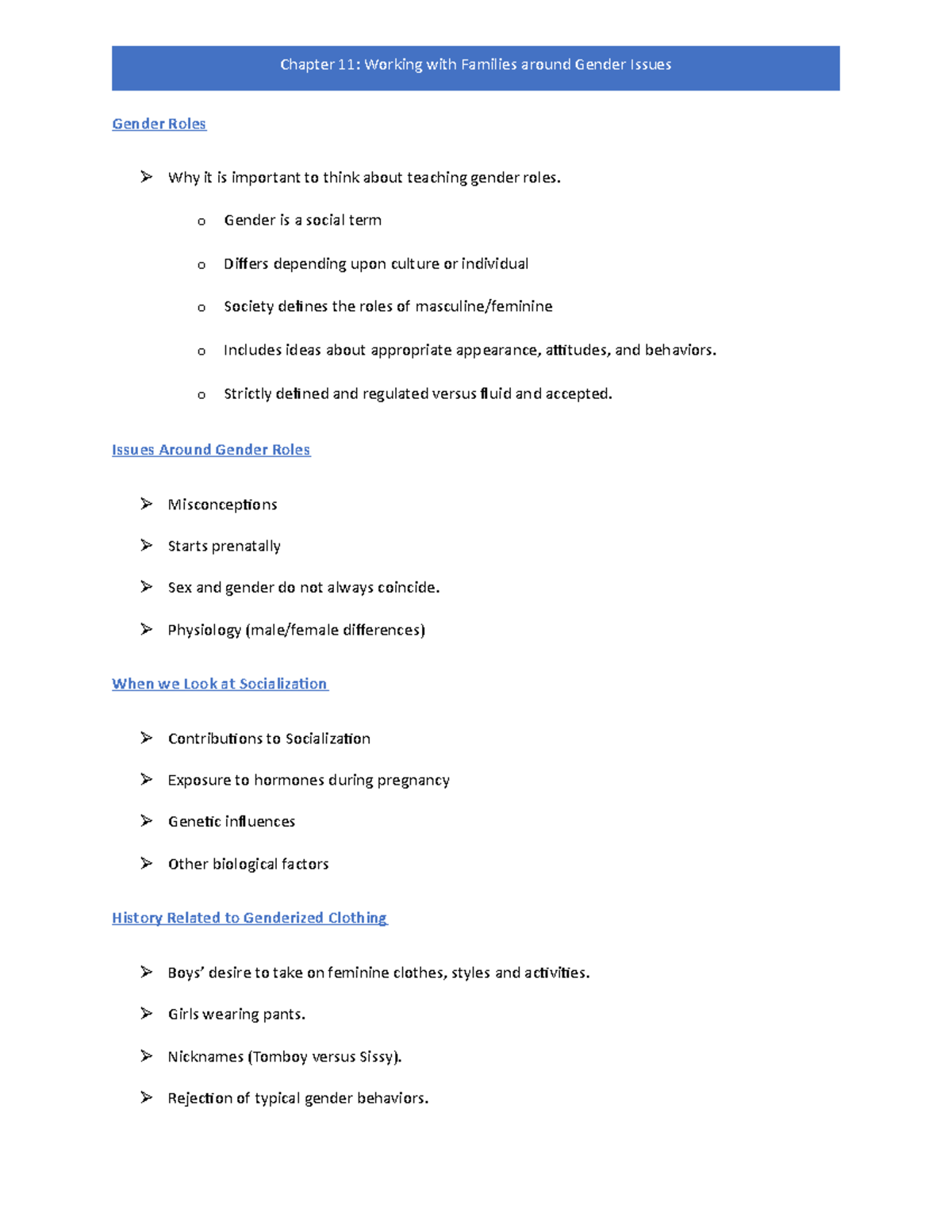 Chapter 11- Working with Families around Gender Issues - Gender Roles ...