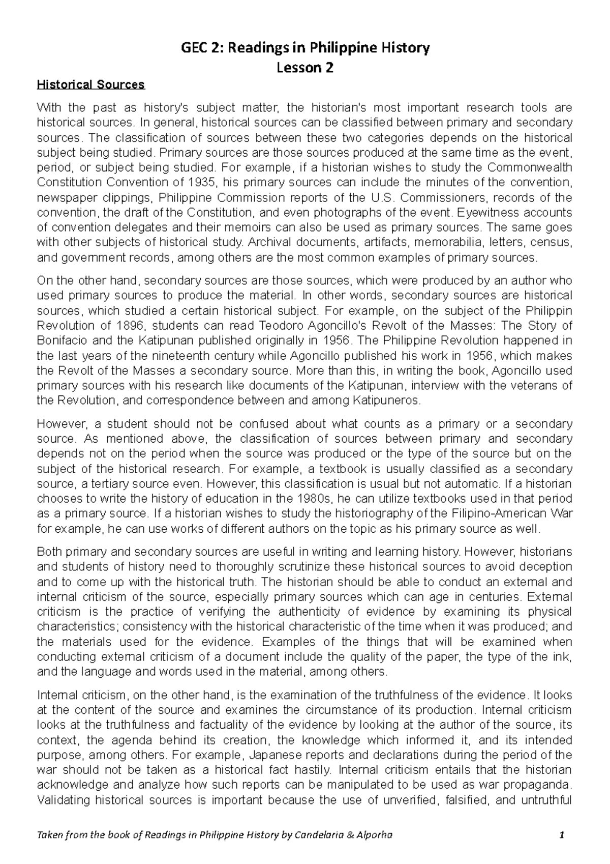 GEC2-L2 - THIS LECTURE NOTES ARE NOT MINE. CTTO. - little background ...