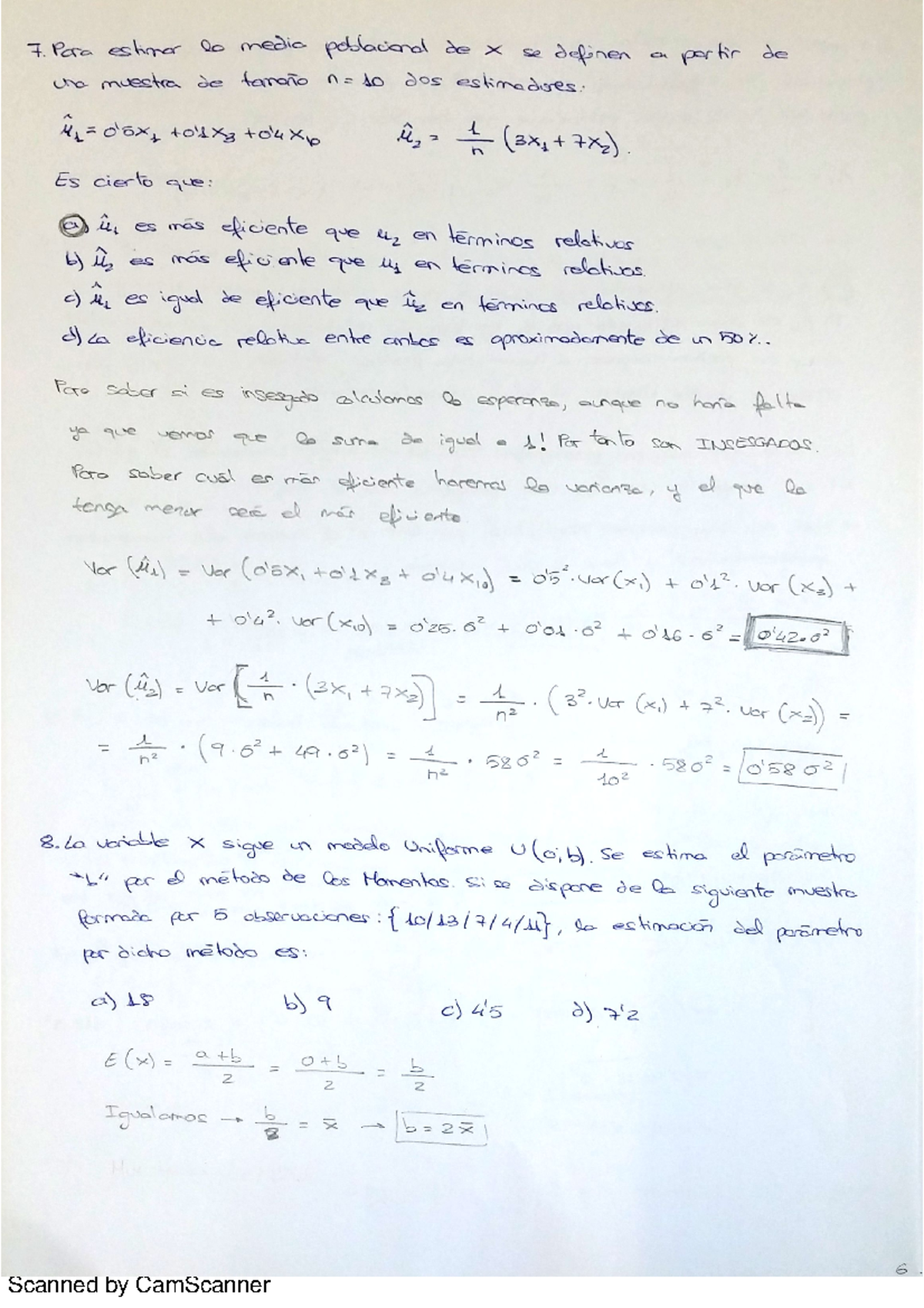 Ejercicios resueltos TEMA 3 (parte 2) - Estadística II - Warning: Error during font loading ...