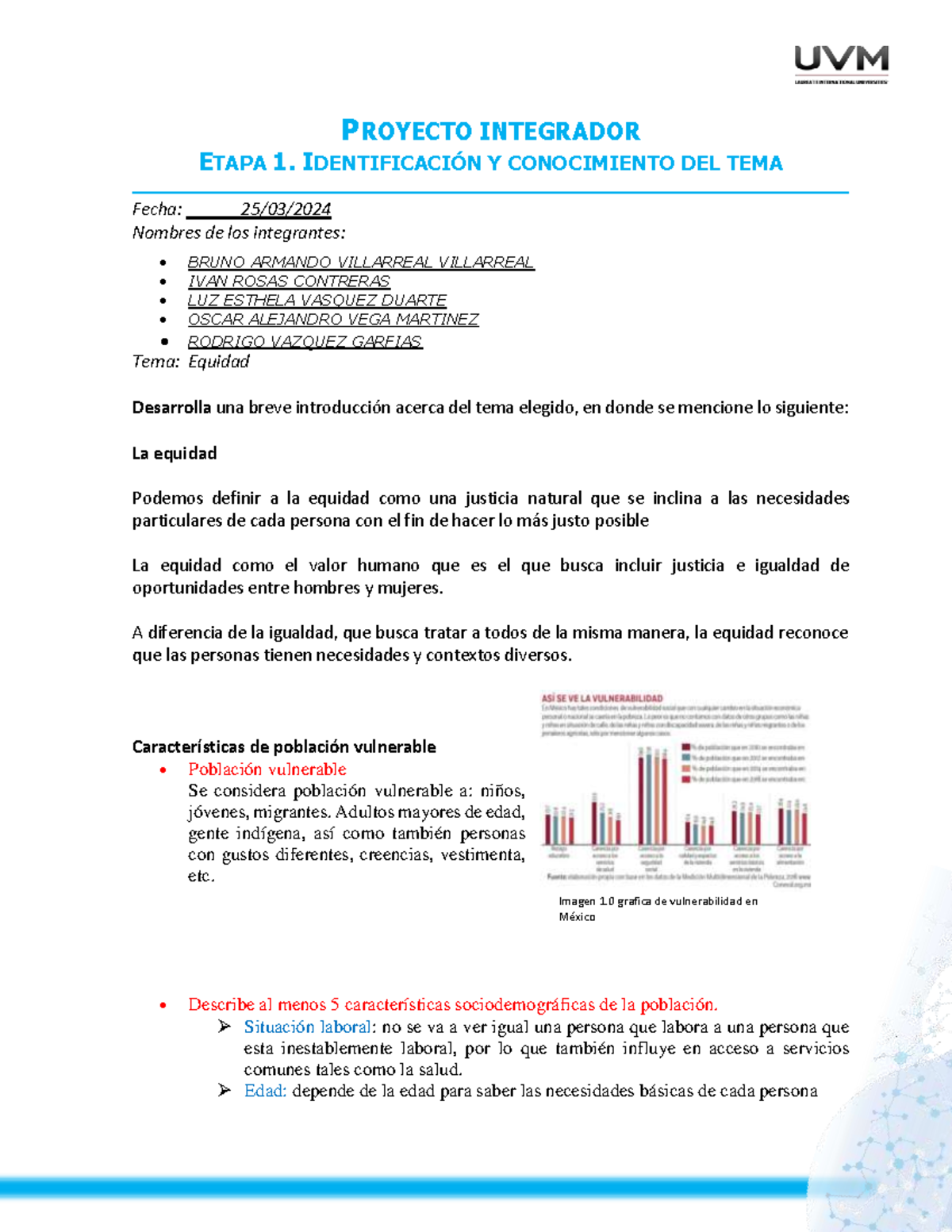 A2 OAVM - PROYECTO INTEGRADOR ETAPA 1. IDENTIFICACIÓN Y CONOCIMIENTO DEL TEMA Fecha: 25/03 ...