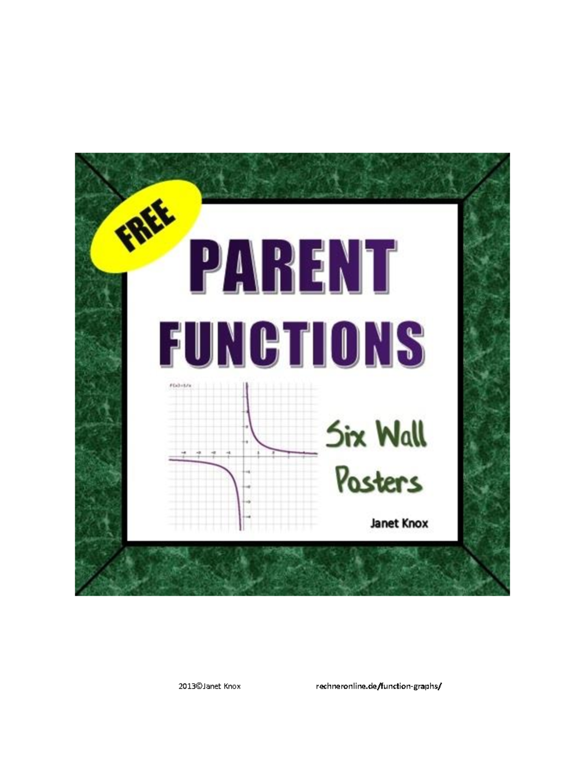 Parent Functions Posters-1 - PARENT FUNCTIONS Graphs to Memorize By ...