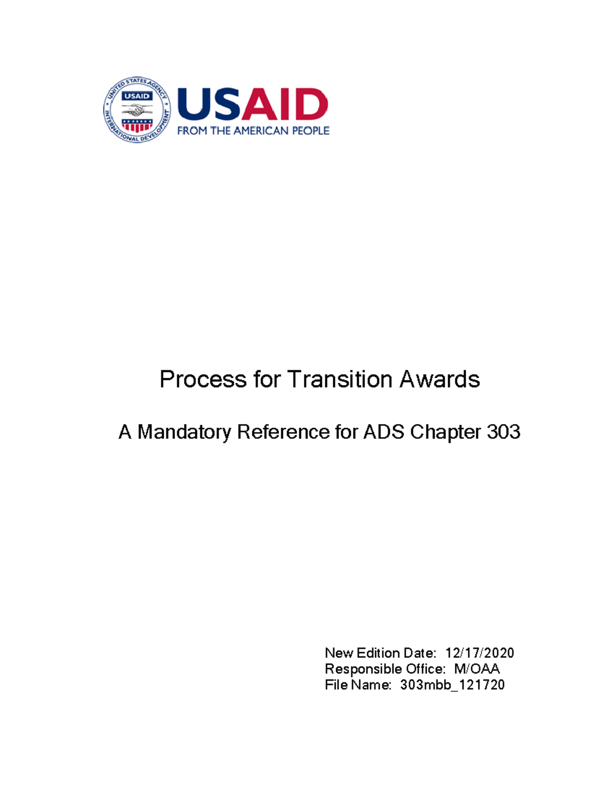 303mbb Transition Awards - Process for Transition Awards A Mandatory ...