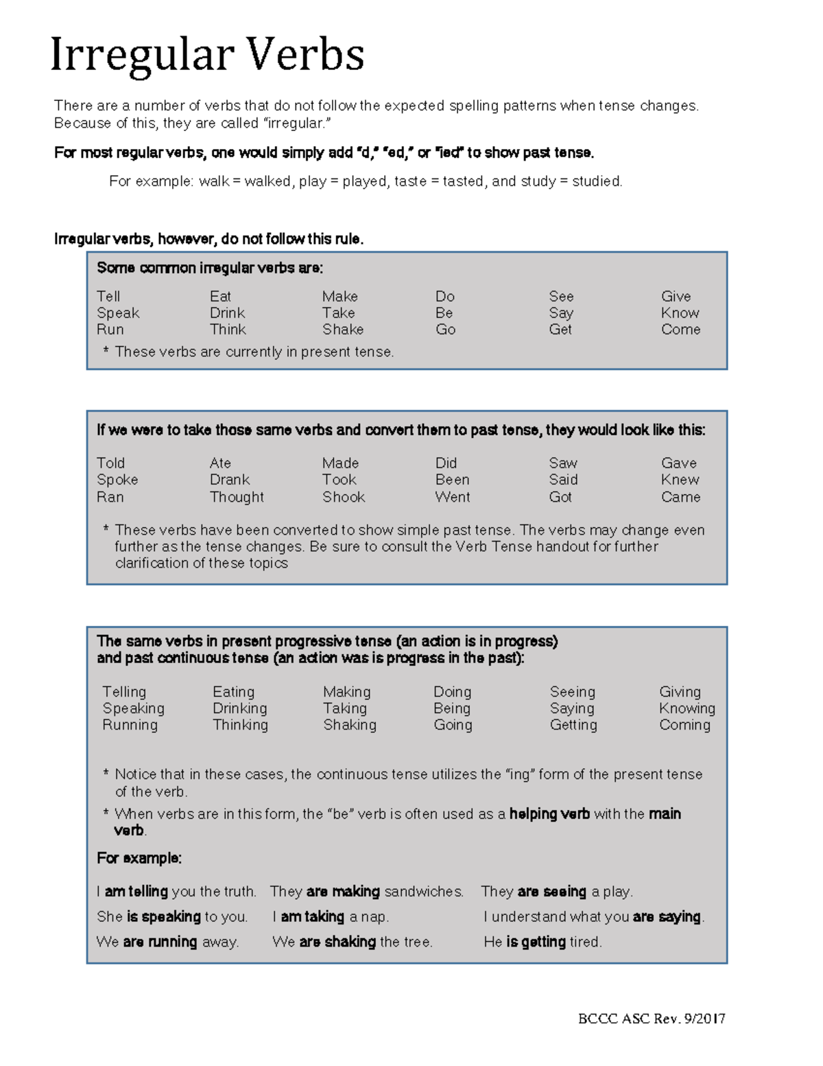 Irregular-Verbs - notes on irregular verbs - Irregular Verbs There are ...