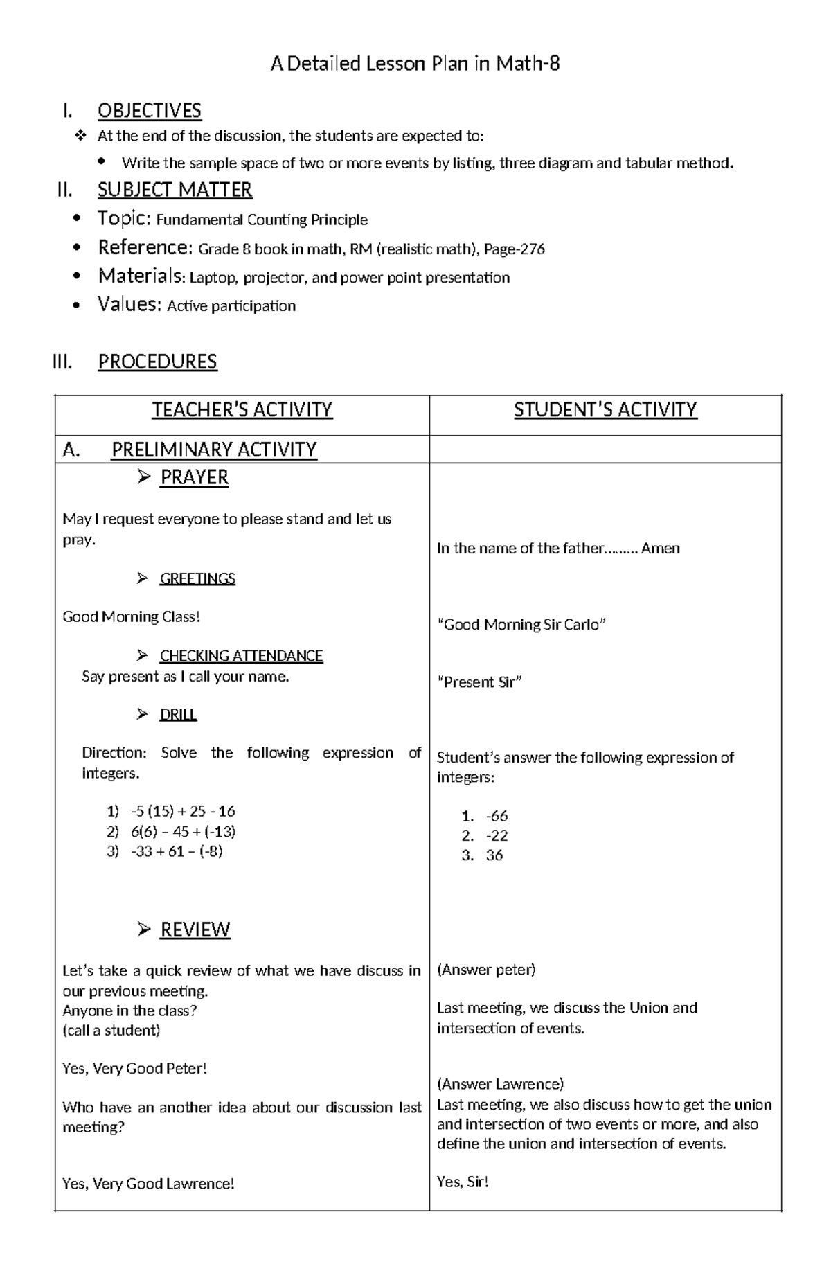 Abaigarlessonplan-3 - Grade 9Lesson plan - A Detailed Lesson Plan in ...
