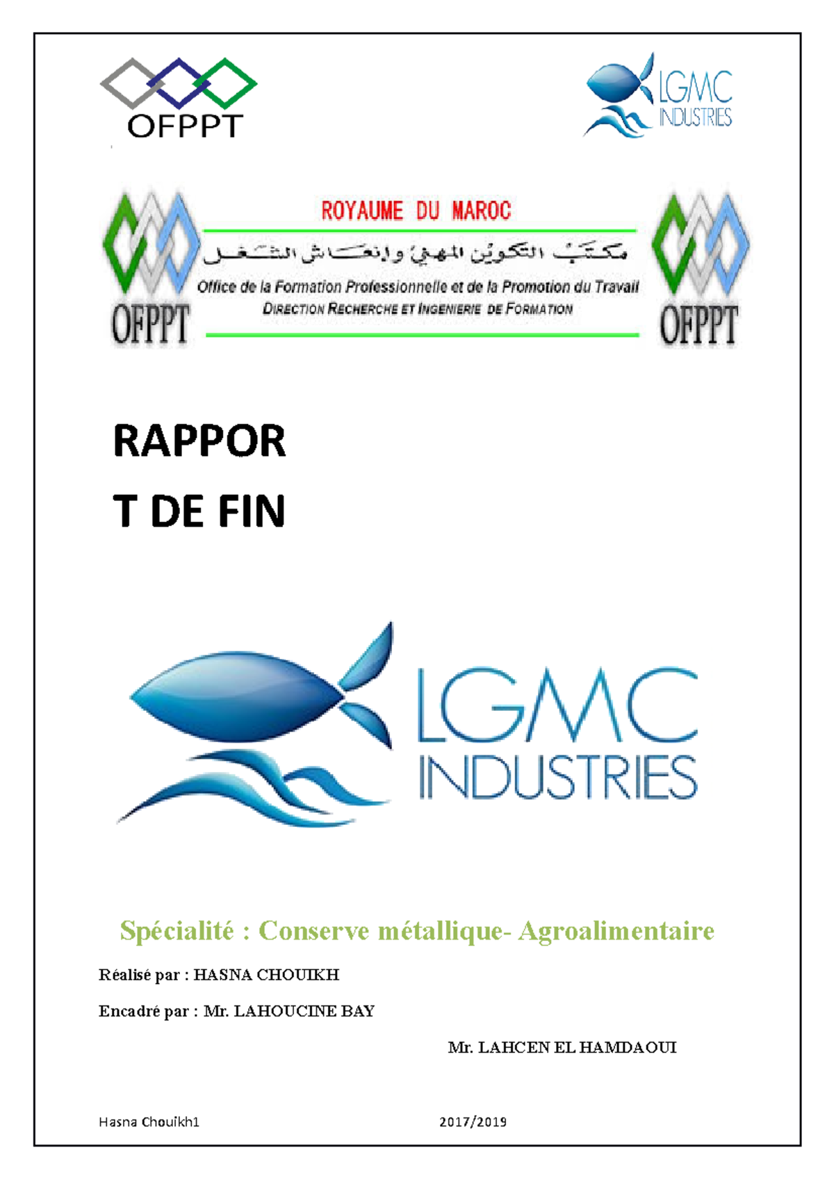 Rapport de stage LGMC - yu yu yu wana wan wana wan wana wan wana wan ...