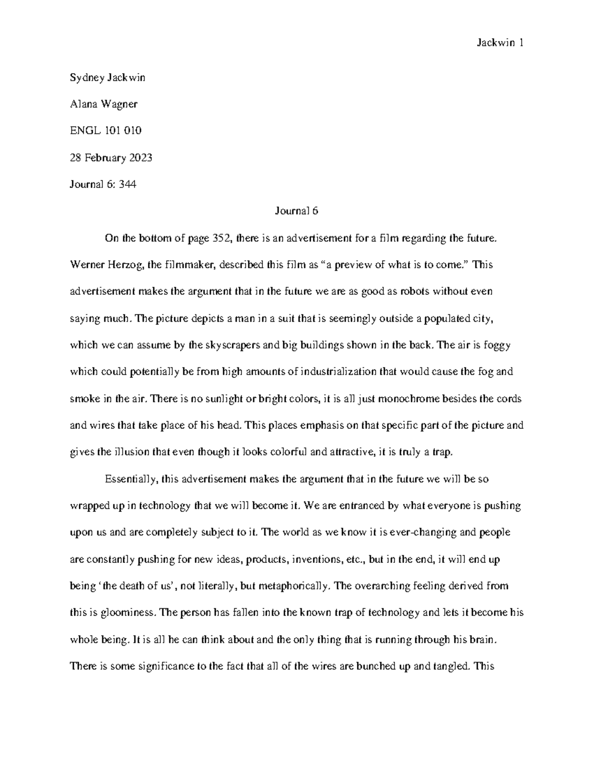 Journal 6.pdf with picture - Jackwin 1 Sydney Jackwin Alana Wagner ENGL ...