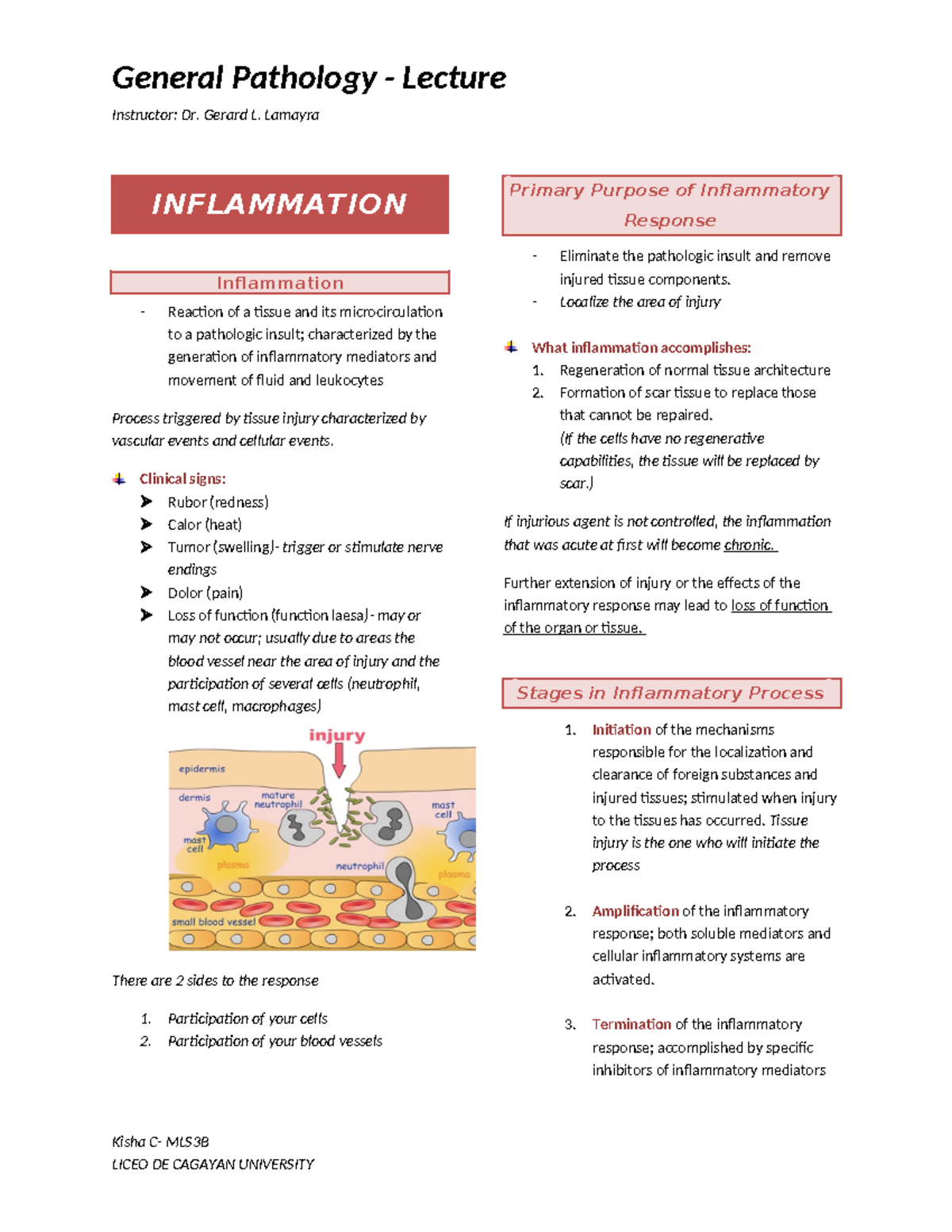 General-Pathology-Transes - Instructor: Dr. Gerard L. Lamayra ...