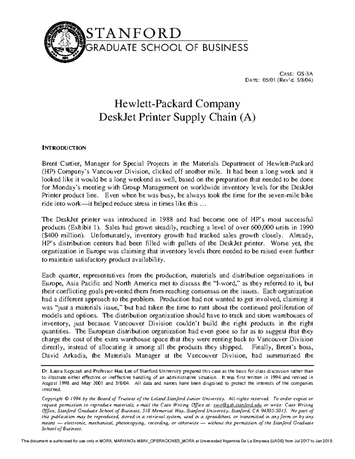 GS3A-PDF-ENG - Caso HP OPS - CASE: GS-3A DATE: 05/01 (Rev’d. 3/8/04 ...