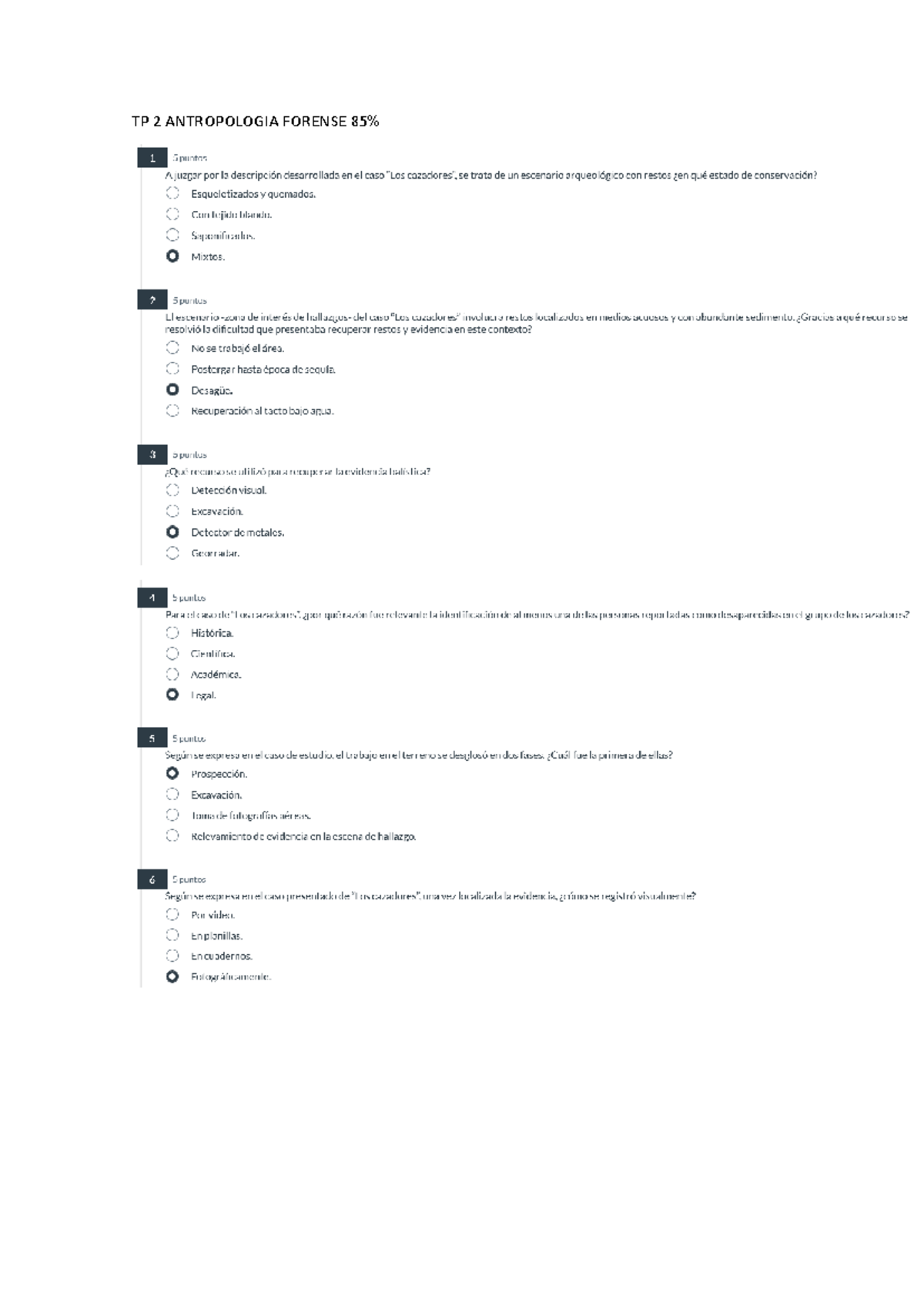 TP 2 Antropologia Forense 85 - Antropología Forense - TP 2 ANTROPOLOGIA FORENSE 85% - Studocu