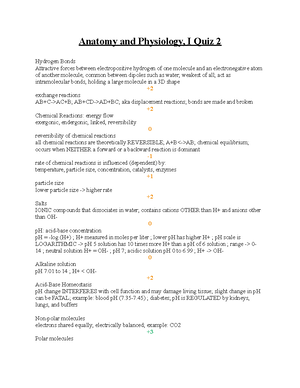 Anatomy and Physiology Quiz 3 - ) Inclusions INSOLUBLE molecules e ...