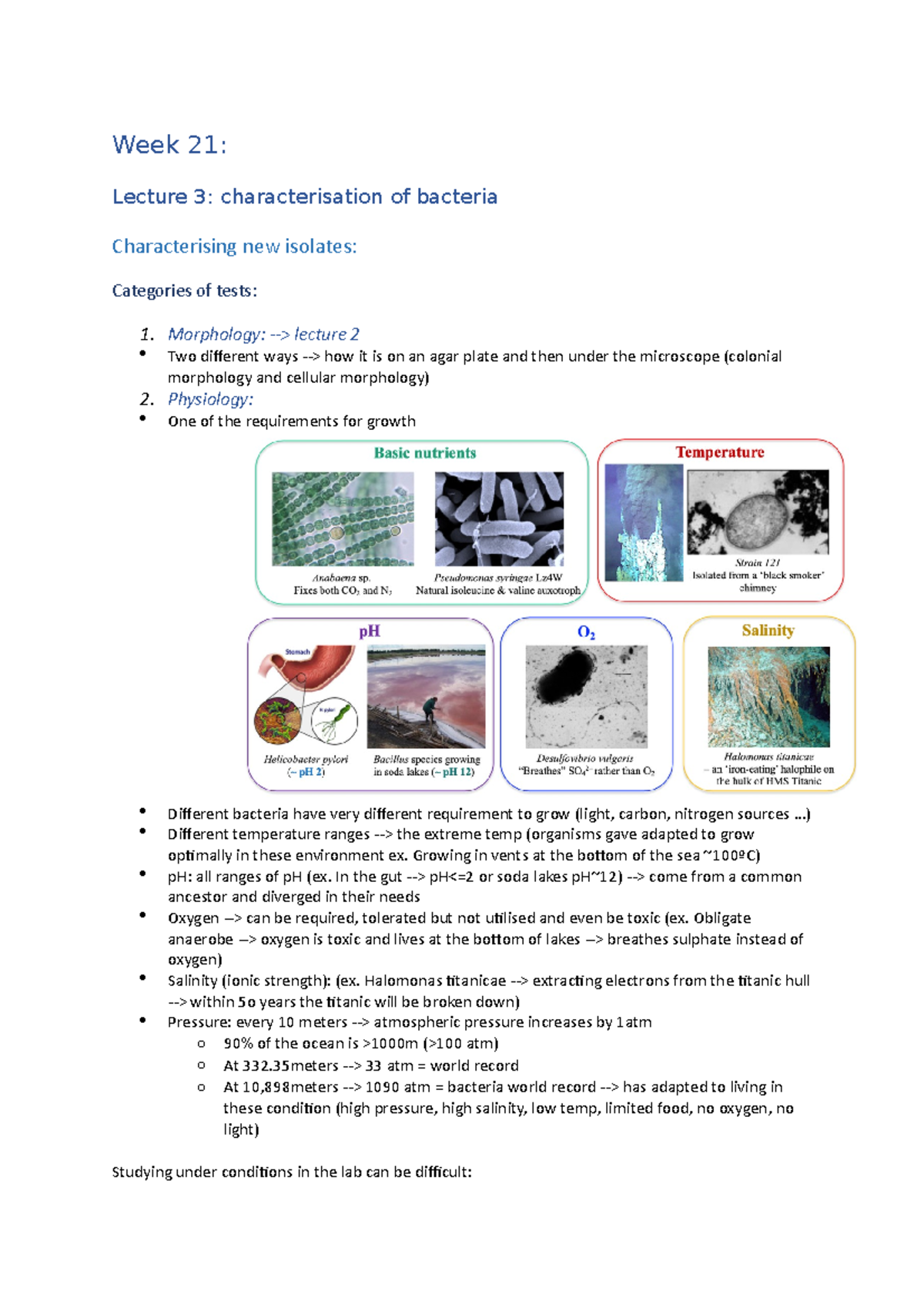 Introduction to microbiology notes W2 - Week 21: Lecture 3 ...