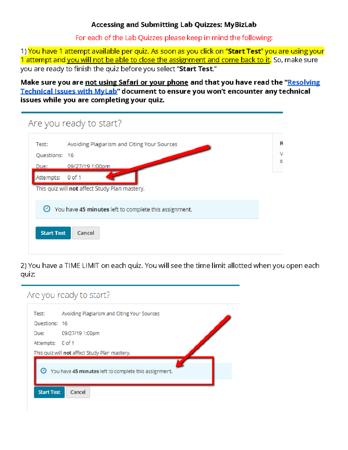 Accessing, Submitting and Checking Your Quiz Results - Accessing and Submitting Lab Quizzes ...