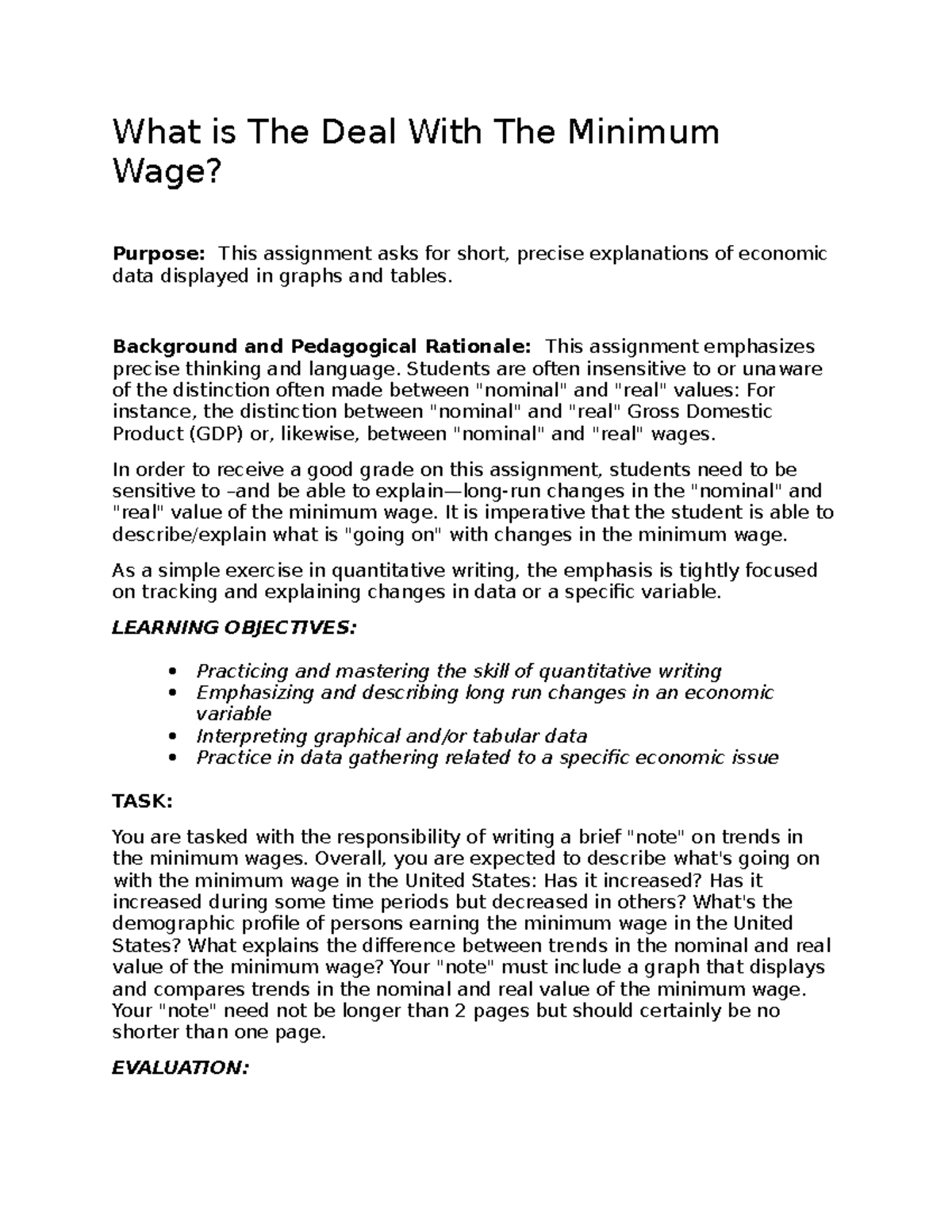 What s The Deal With The Minimum Wage What Is The Deal With The