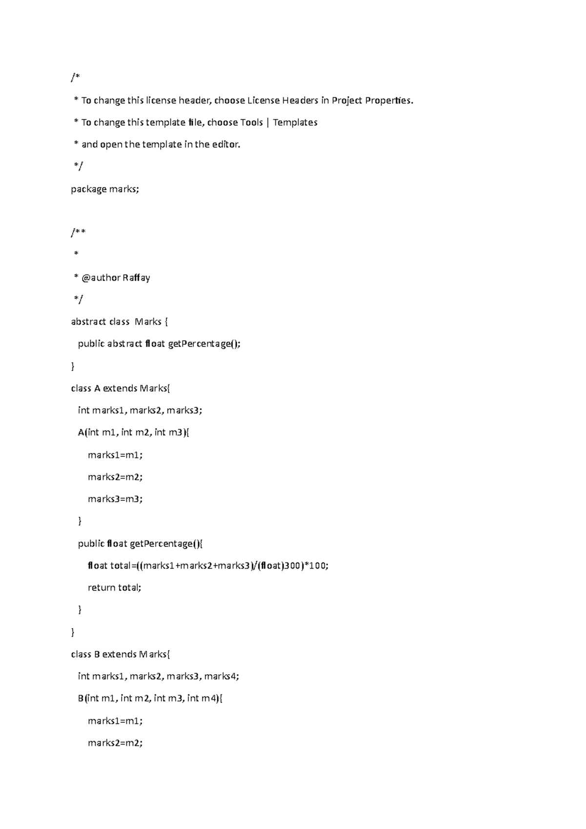 Raffay 2 object oriented programming - /* To change this license header ...