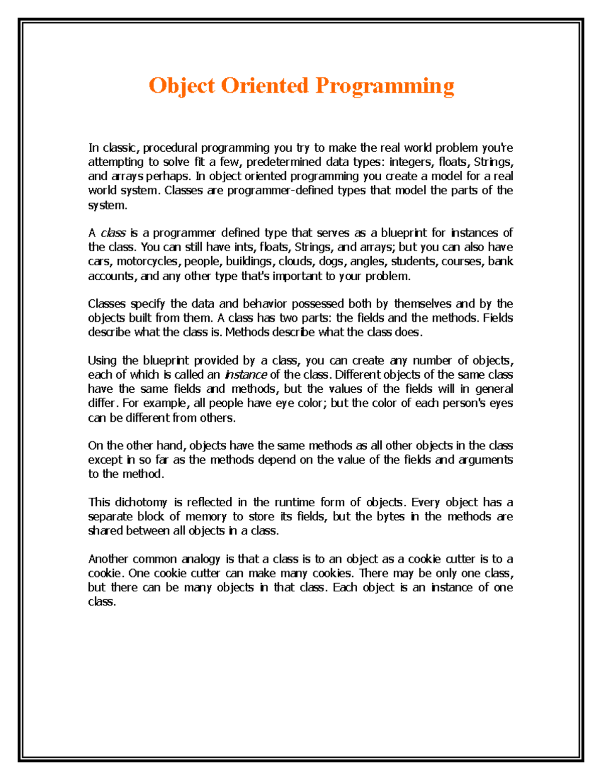 Java compress - Good - Object Oriented Programming In classic ...