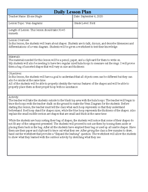 Final Lesson Plan MAT-150 - Kylee Kolinchak MAT-150 December 15, 2020 ...