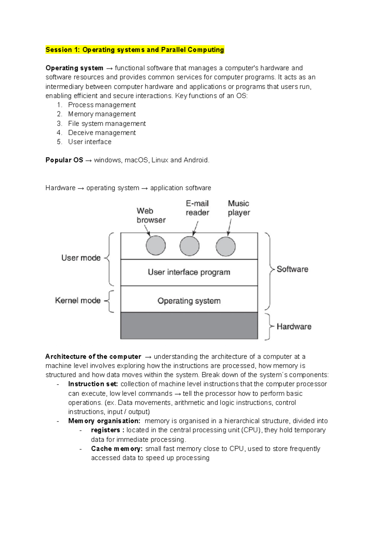 Operating Systems Parallel Computing Session 1 Operating Systems And Parallel Computing