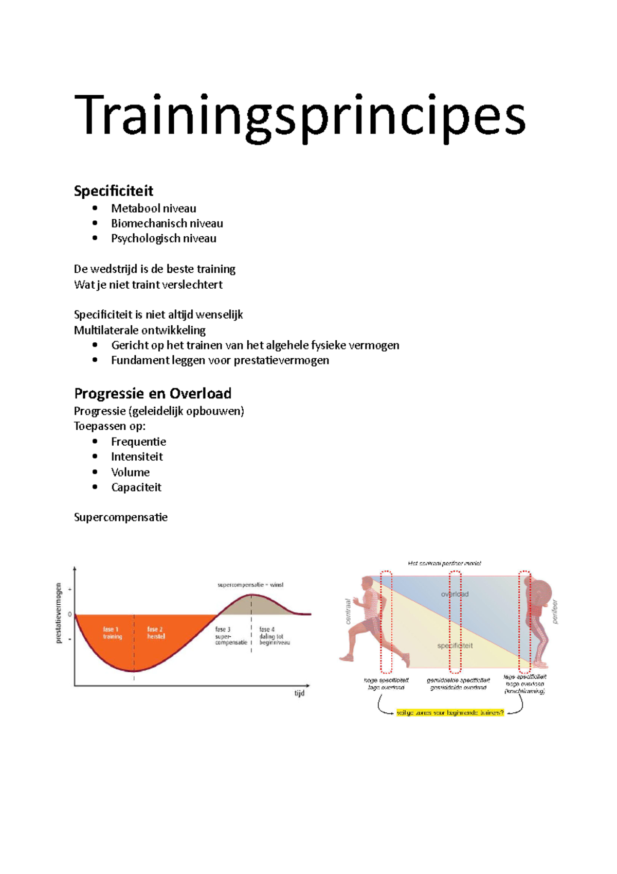 Trainingsprincipes blok 4 jaar 2 sportkunde - Trainingsprincipes ...