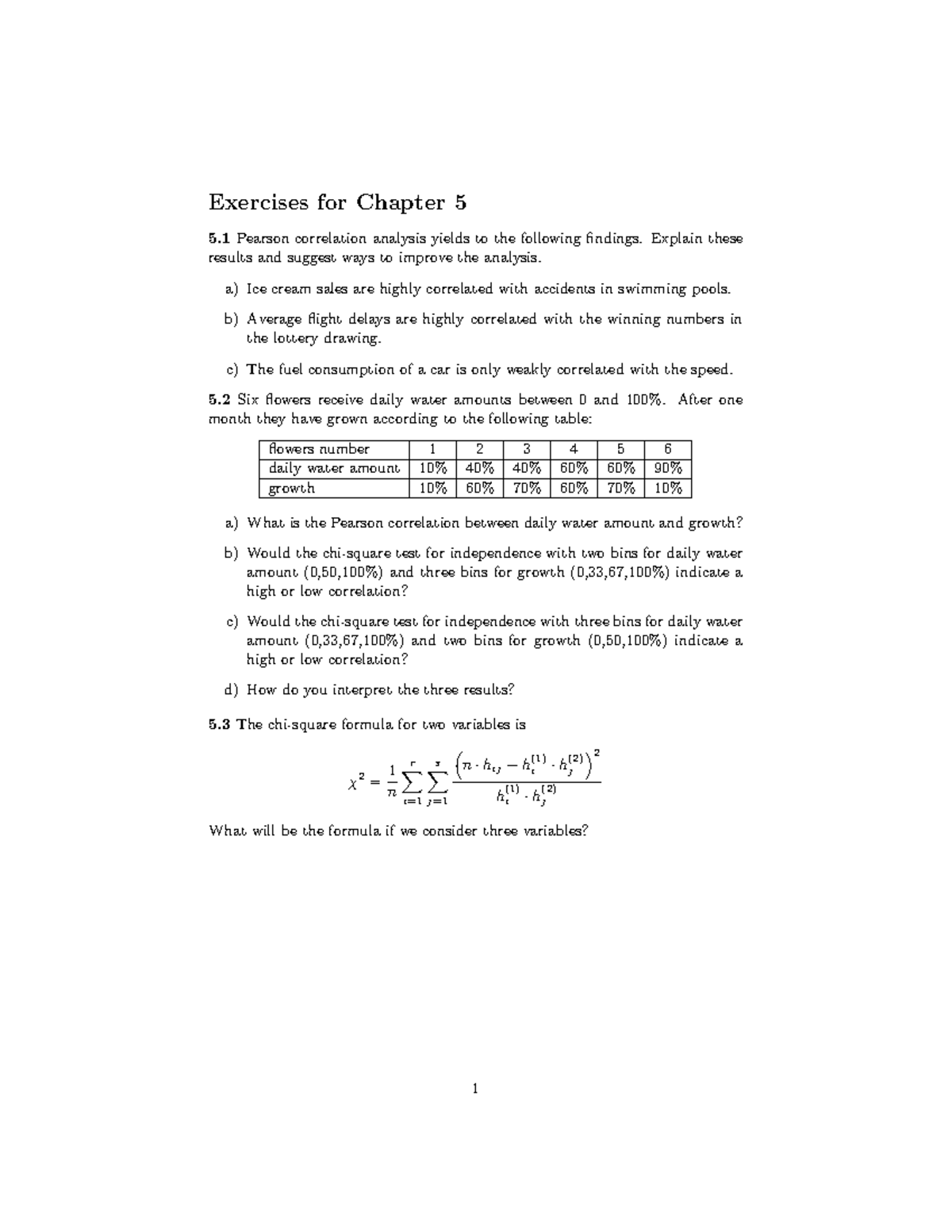 Exercises 5 - WS exercise - Exercises for Chapter 5 5 Pearson ...