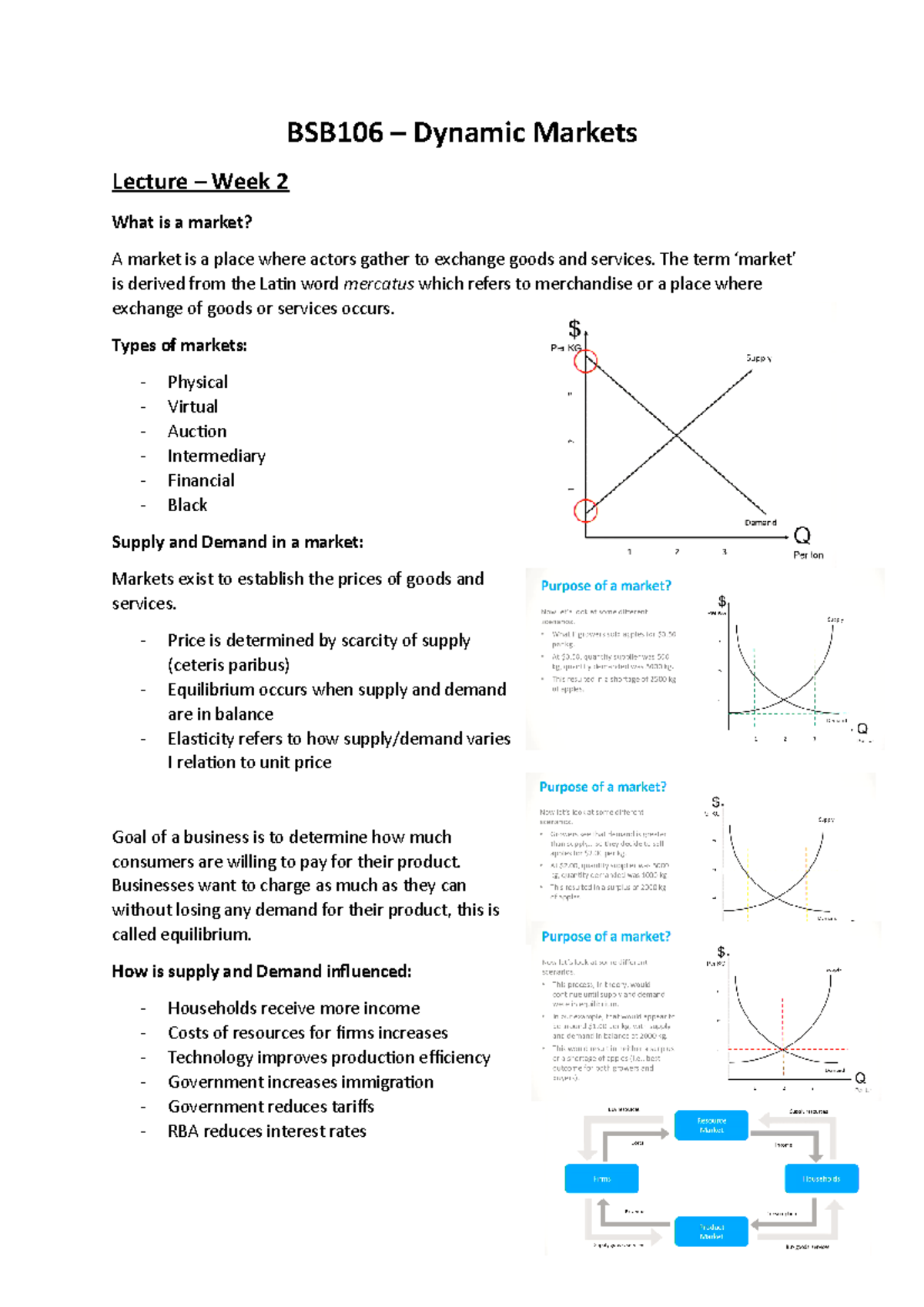 Lecture Notes - BSB106 - Dynamic Markets - BSB106 – Dynamic Markets ...