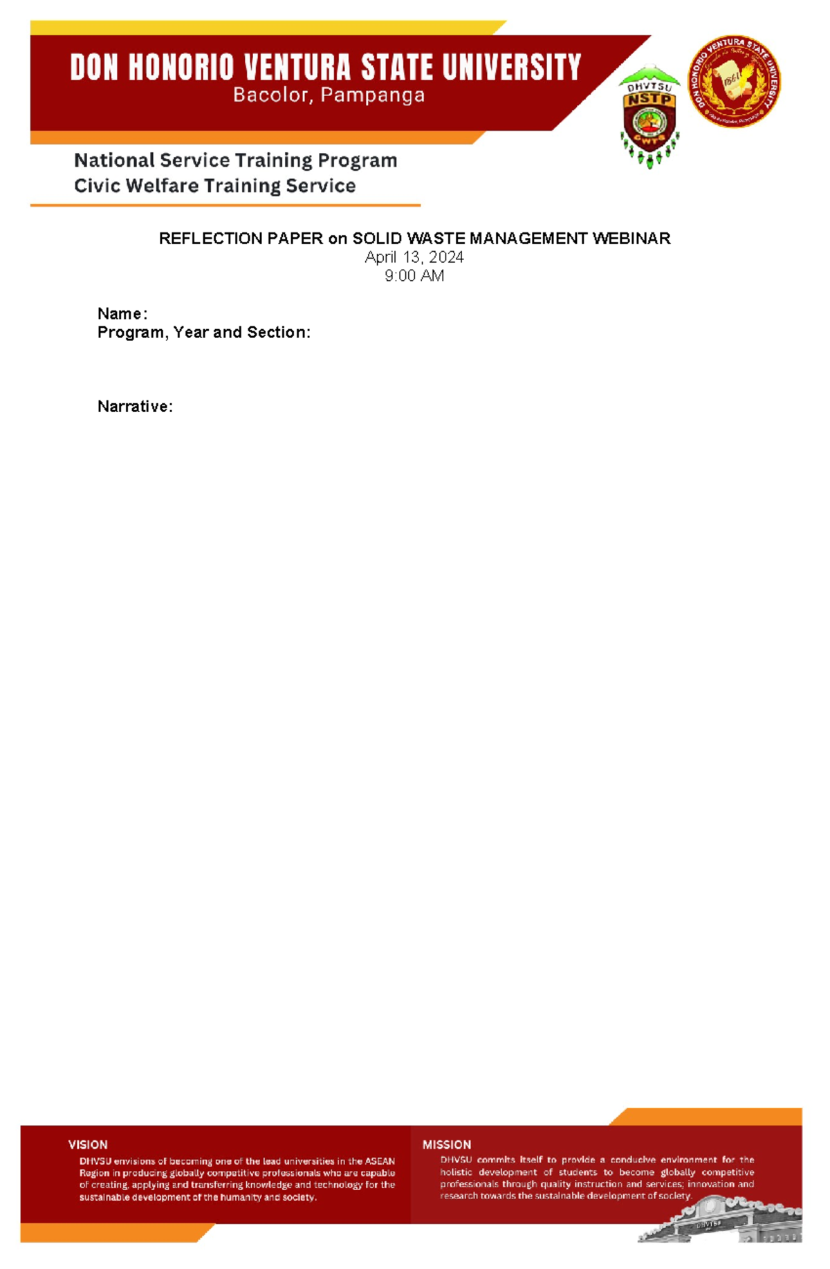 Reflection-Paper-Format - Creative Writing - REFLECTION PAPER on SOLID ...