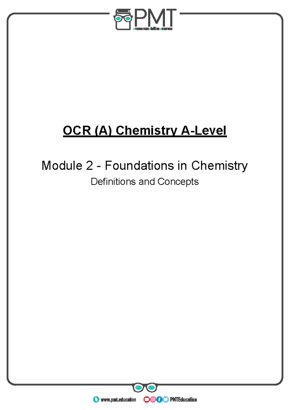 Definitions - Organic Chemistry - OCR (A) Chemistry A-Level Module 2 ...