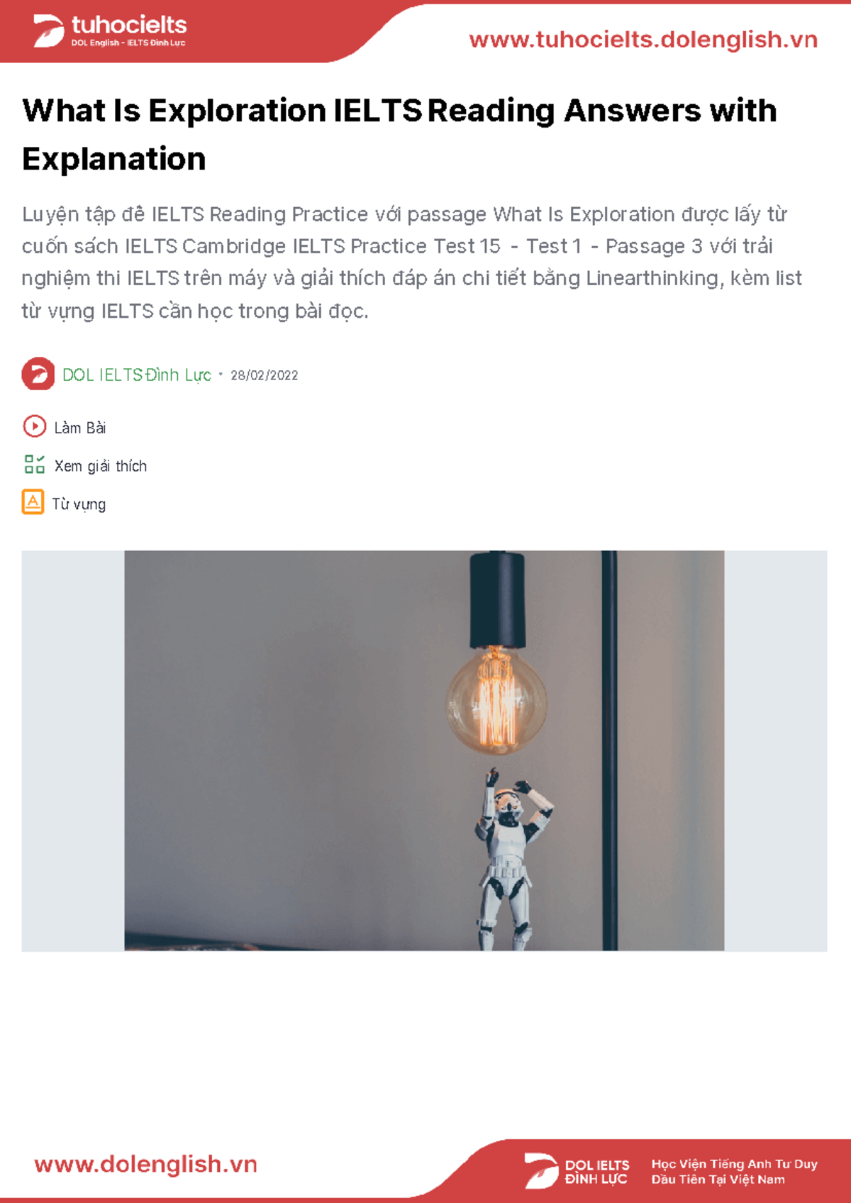 What is exploration - DOL IELTS Đình Lực What Is Exploration IELTS ...