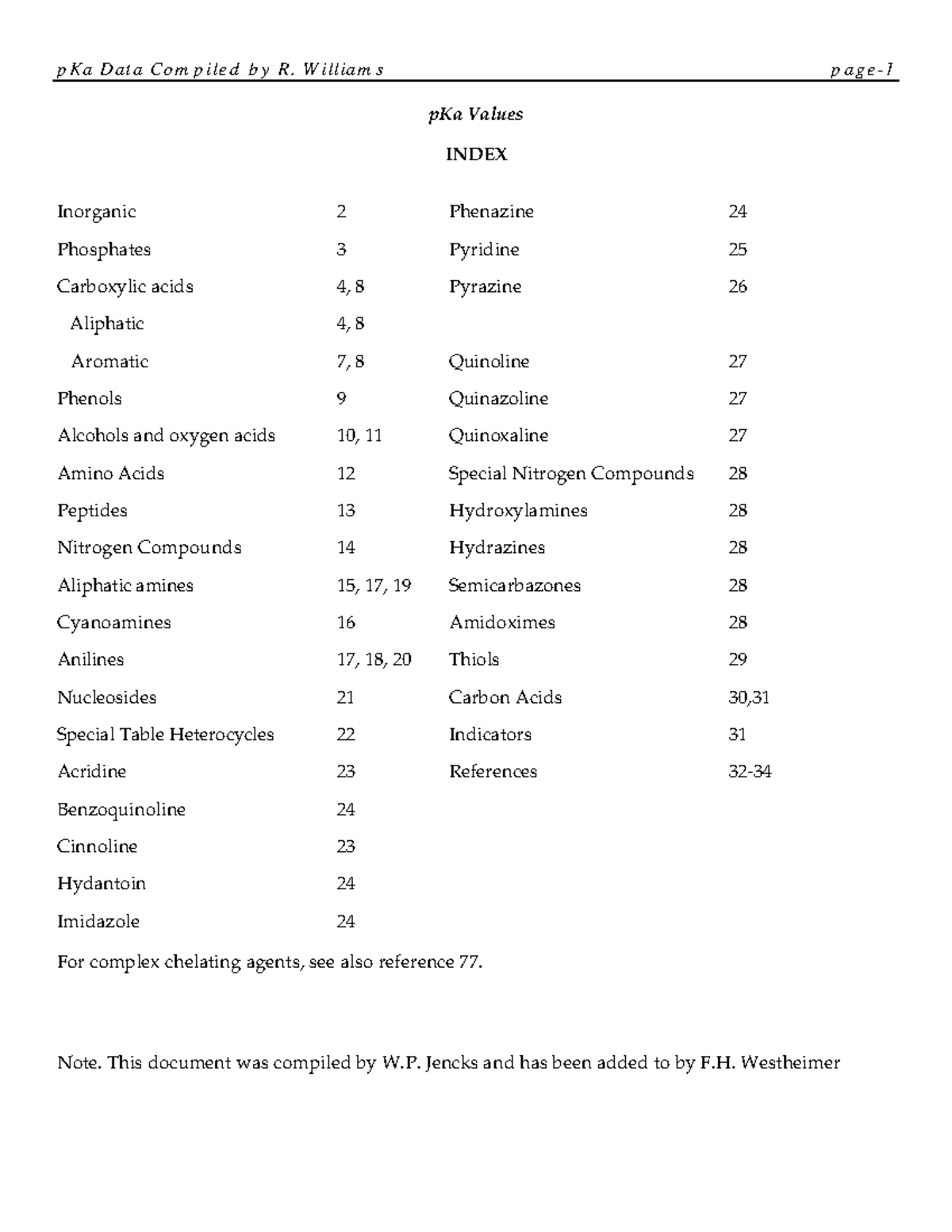 P Ka - Tabla de compuestos y pKa más comunes - pKa Values For complex chelating agents, see also ...